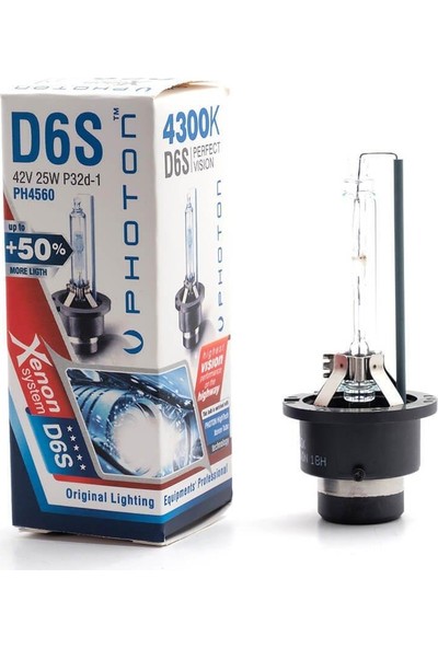 Photon D6S 6000K +50 More Vısıon Ampul 2 Adet Photon D6S 6000K +50 More Vısıon Ampul 2 Adet