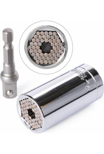 Predator Grip Universal Soket Metalik Gri Lokma