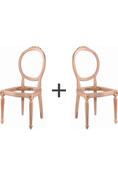 Obuts Home Tornalı Oymalı Sandalye 4536 2 Li Ahşap Ham Obuts Home Tornalı Oymalı Sandalye 4536 2 Li Ahşap Ham