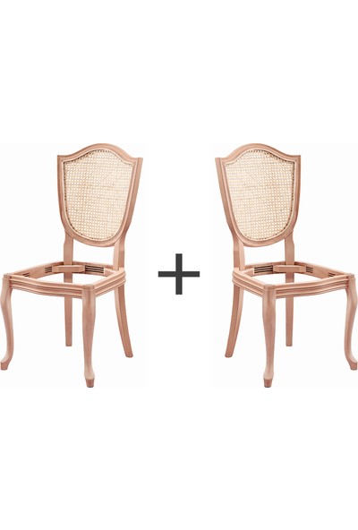 Obuts Home Hasırlı Kupa Sandalye 4514 2 Li Ahşap Ham Obuts Home Hasırlı Kupa Sandalye 4514 2 Li Ahşap Ham