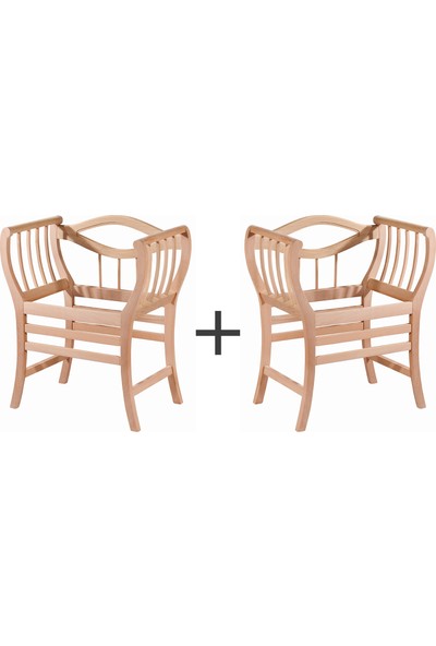 Obuts Home Küçük Markiz 4752 2 Li Ahşap Ham