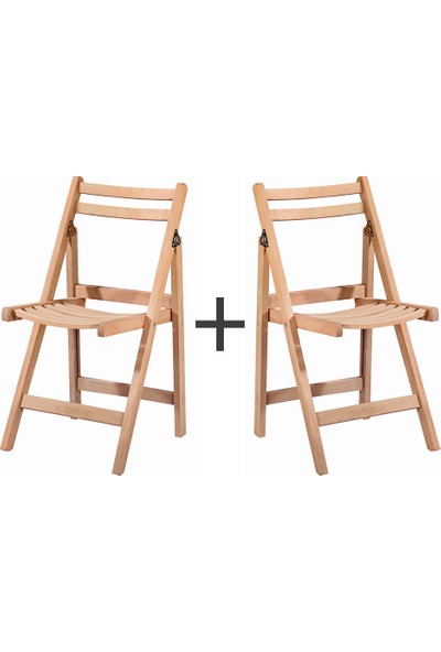 Obuts Home Katlanır Sandalye 4581 2 Li Ahşap Ham Obuts Home Katlanır Sandalye 4581 2 Li Ahşap Ham