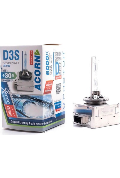 Photon Acorn D3S 6000 K +30 Versiyon Oem 2 Adet Photon Acorn D3S 6000 K +30 Versiyon Oem 2 Adet