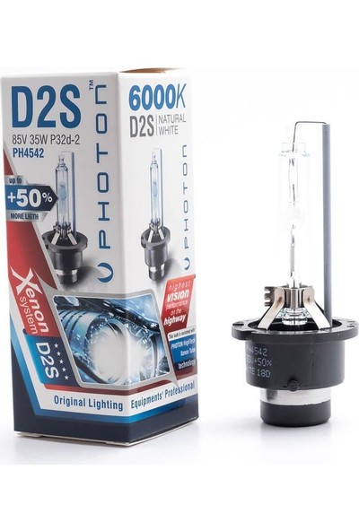 Photon D2S 6000 K +50 Versiyon Ampul 2 Adet Photon D2S 6000 K +50 Versiyon Ampul 2 Adet