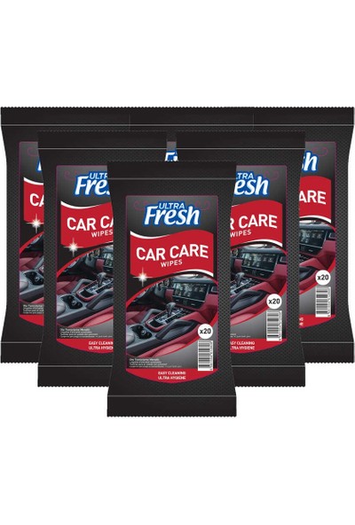 Ultra Fresh Araba Torpido Temizleme Mendili 6'lı Paket 120 Yaprak Ultra Fresh Araba Torpido Temizleme Mendili 6'lı Paket 120 Yaprak