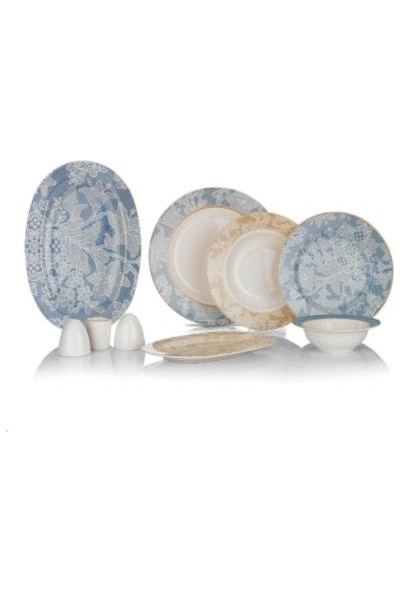 Schafer Dante 55 Parça 12 Kişilik Yemek Takımı Gri