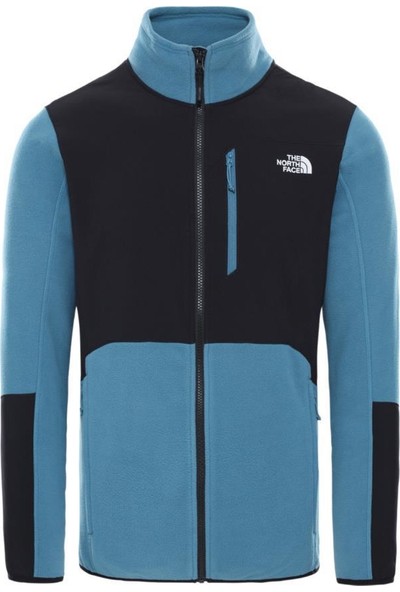 The North Face Glacier Pro Tam Fermuarlı Erkek Polar Mavi - Siyah