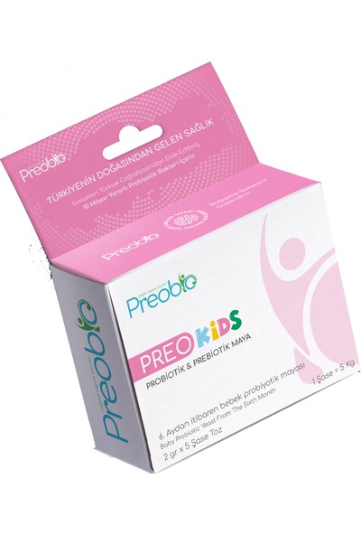 Preobio -Kids Bebek ve Çocuklar Için Probiyotik Maya 5'li Kutu 10 gr Preobio -Kids Bebek ve Çocuklar Için Probiyotik Maya 5'li Kutu 10 gr