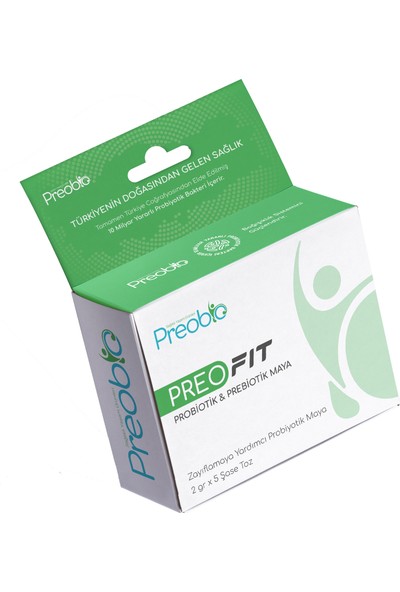 Preobio -Fıt Zayıflamaya Yardımcı Probiyotik Maya 10'lu Kutu 20 gr Preobio -Fıt Zayıflamaya Yardımcı Probiyotik Maya 10'lu Kutu 20 gr