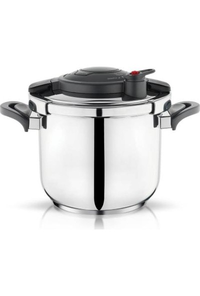 Schafer Galaxis 12 lt Clipso Kapak Düdüklü Tencere-Füme