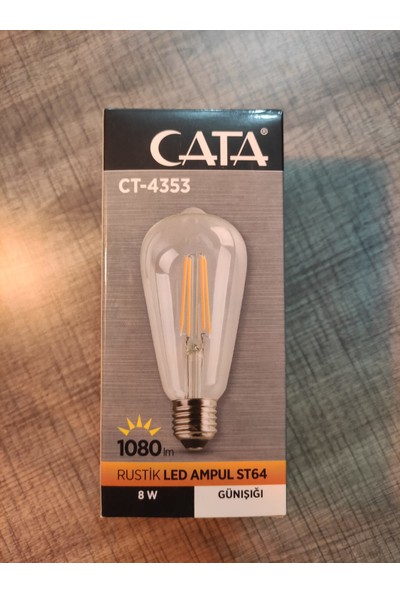 Cata Saya Dizayn Cata St-64 Rustik LED Ampul Gün Işığı Cata Saya Dizayn Cata St-64 Rustik LED Ampul Gün Işığı