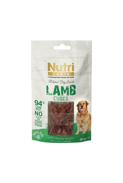 Nutri Canin Lamb Cubes Kuzu Etli Tahılsız Köpek Ödülü 80 gr Nutri Canin Lamb Cubes Kuzu Etli Tahılsız Köpek Ödülü 80 gr
