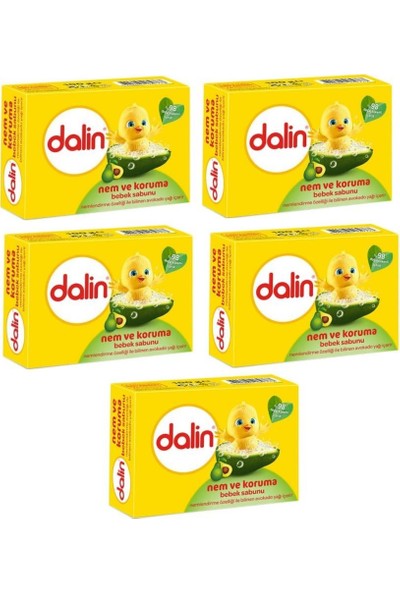 Dalin Avokadolu Nem ve Koruma Bebek Banyo Sabunu 100 gr - 5 Adet Dalin Avokadolu Nem ve Koruma Bebek Banyo Sabunu 100 gr - 5 Adet
