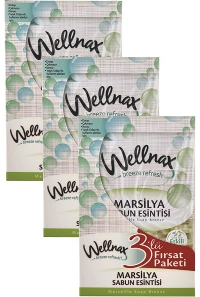 Wellnax Dolap ve Çekmece Kokusu Marsilya Sabun Esinti Kesesi X3 Wellnax Dolap ve Çekmece Kokusu Marsilya Sabun Esinti Kesesi X3