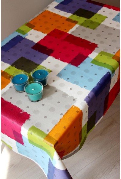 Dede Ev Tekstil Elyaf Astarlı Pvc Silinebilir Muşamba Masa Örtüsü Pachwork