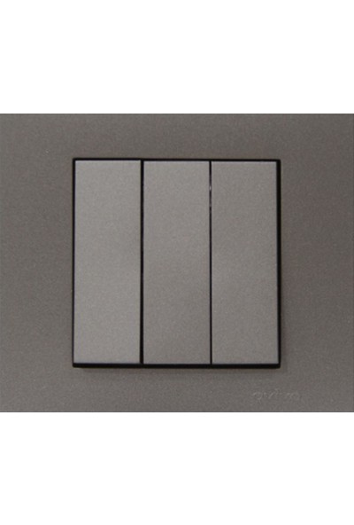 Ovivo Grano Antrasit Üçlü Anahtar Çerçeveli