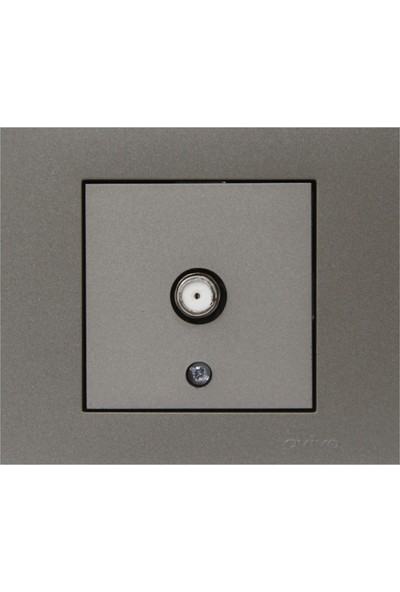 Ovivo Grano Antrasit Uydu F Konnektör Çerçeveli