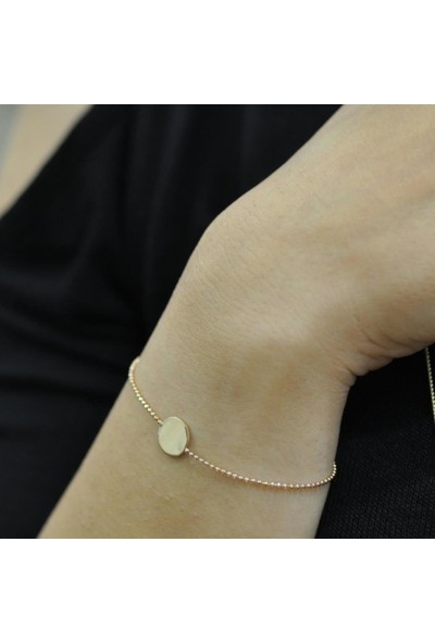 By Golden House Yuvarlak Plaka Bileklik By Golden House Yuvarlak Plaka Bileklik