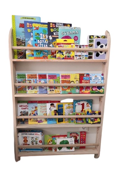 Mrt Ahşap Montessori Kitaplık Geniş Model Çamdan Mrt Ahşap Montessori Kitaplık Geniş Model Çamdan