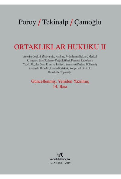 Ortaklıklar Hukuku Iı - Reha Poroy Ortaklıklar Hukuku Iı - Reha Poroy