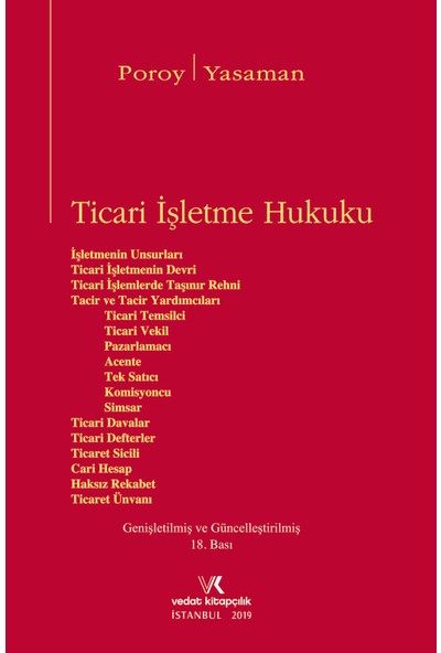Ticari Işletme Hukuku - Reha Poroy Ticari Işletme Hukuku - Reha Poroy