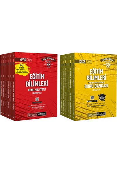 Pegem KPSS Eğitim Bilimleri Konu Anlatımlı ve Video Çözümlü Soru Bankası Modüler Set - 12 Kitap Pegem KPSS Eğitim Bilimleri Konu Anlatımlı ve Video Çözümlü Soru Bankası Modüler Set - 12 Kitap