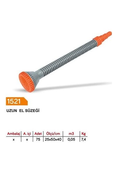 Sayım Plastik Uzun El Süzeği (1521)-2 Adet