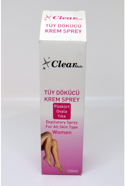 Clear Mate Tüy Dökücü Sprey 125 ml Clear Mate Tüy Dökücü Sprey 125 ml