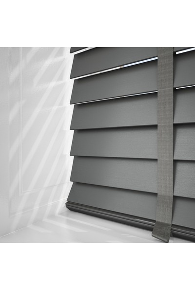 Glory Blinds 50 mm Antrasit Ahşap Jaluzi