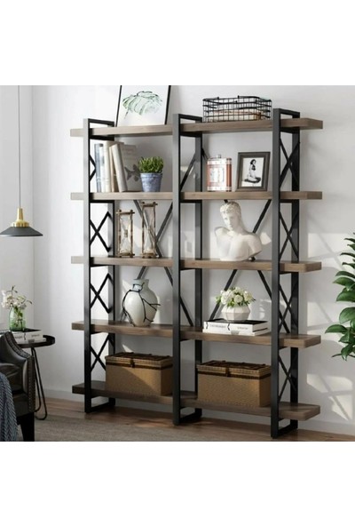 Plus Aksesuar Ahşap Masif 5 Katlı Metal Iskelet Raf Kitaplık Dosya Rafı Ofis Rafı Kitaplık Plus Aksesuar Ahşap Masif 5 Katlı Metal Iskelet Raf Kitaplık Dosya Rafı Ofis Rafı Kitaplık