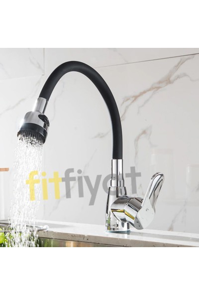 Fitfiyat Siyah Spiralli Çift Fonksiyonlu Batarya Musluk Başlığı Fitfiyat Siyah Spiralli Çift Fonksiyonlu Batarya Musluk Başlığı