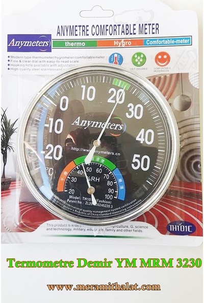 Wetto Mekanik Termometre Nem Isı Ölçer Wetto Mekanik Termometre Nem Isı Ölçer