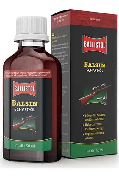 Ballistol Balsin Şaftol Kırmızı Kahve Kundak Yağı 50 ml Ballistol Balsin Şaftol Kırmızı Kahve Kundak Yağı 50 ml