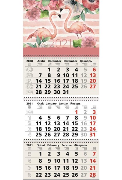 Gıpta 2021 Gemici Takvimi Bristol 3 Aylık 33 x 78 cm