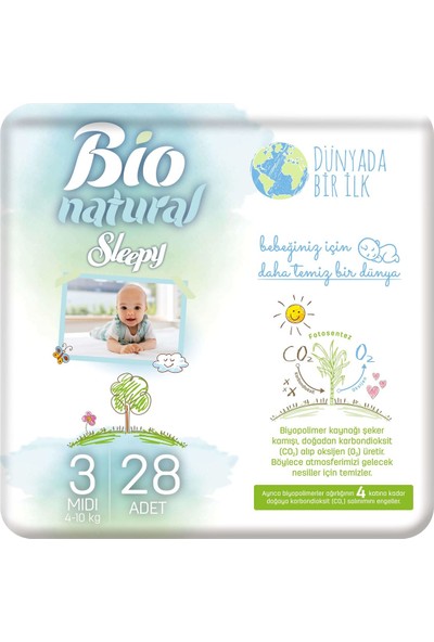 Sleepy Bio Bebek Bezi 3 Numara Midi 28'li Sleepy Bio Bebek Bezi 3 Numara Midi 28'li