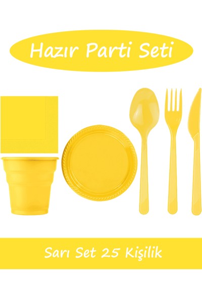 Bursapazarı Sarı Parti Seti 25 Kişilik