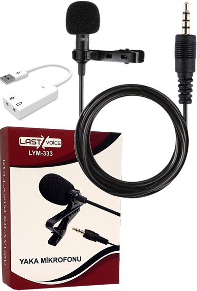 Lastvoice LYM-333 Yaka Mikrofonu + 7.1 Ses Kartı ( Bilgisayarda ve Telefonda Çalışır ) Lastvoice LYM-333 Yaka Mikrofonu + 7.1 Ses Kartı ( Bilgisayarda ve Telefonda Çalışır )
