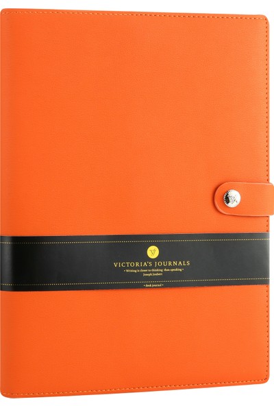 Victoria's Journals Rafy Noktalı Defter 19 x 25 cm Turuncu Victoria's Journals Rafy Noktalı Defter 19 x 25 cm Turuncu