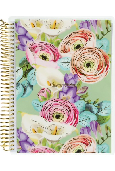 Victoria's Journals Spring Garden Spiralli Noktalı Defter 16,2 x 21,5 cm Yeşil Victoria's Journals Spring Garden Spiralli Noktalı Defter 16,2 x 21,5 cm Yeşil
