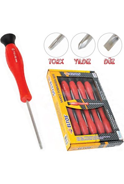 Eltos Torx-Düz-Yıldız Saatçi Klemens Tornavida Seti 10 Parça Eltos Torx-Düz-Yıldız Saatçi Klemens Tornavida Seti 10 Parça