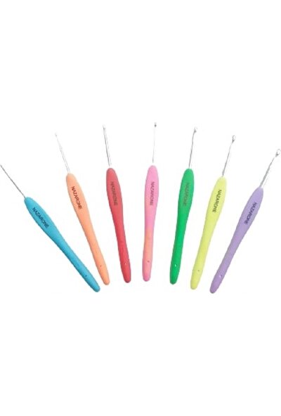 Nazarone Örgü Yün Tığ Seti Slikon Saplı 7'li Set
