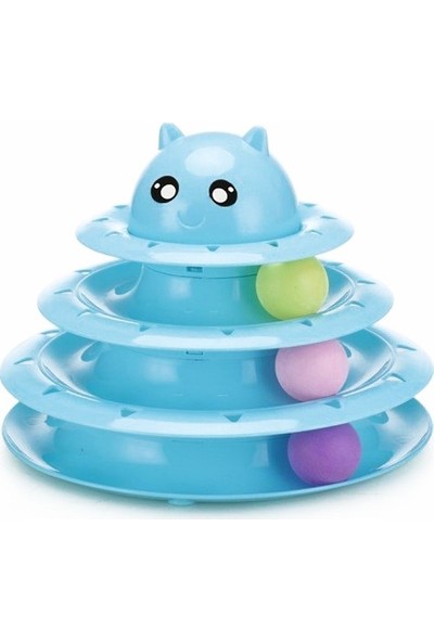 Happy Yaya Kedi Oyuncağı 3 Katlı Kedi Başlıklı