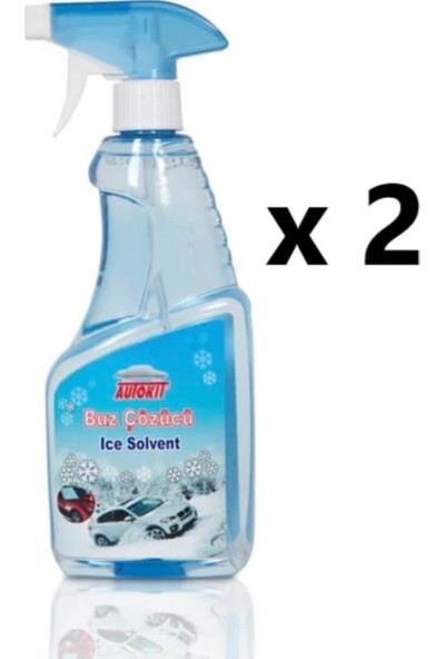 Autokit Oto Cam Buz Çözücü Sprey 500 ml 2 Adet Autokit Oto Cam Buz Çözücü Sprey 500 ml 2 Adet