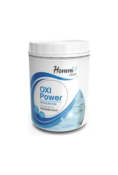 Homm Clean Oxi Power Beyazlar Için Toz Leke Çıkarıcı, 1000 gr (33 Yıkama) Homm Clean Oxi Power Beyazlar Için Toz Leke Çıkarıcı, 1000 gr (33 Yıkama)