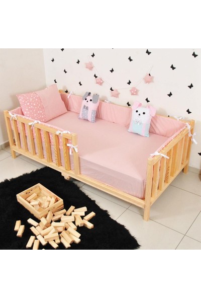 Zerka Vena Montessori Çocuk Doğal Ahşap Karyola Zerka Vena Montessori Çocuk Doğal Ahşap Karyola