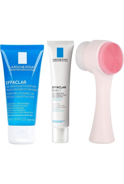 La Roche Posay Yağ ve Akneye Karşı Effaclar Tanışma Kiti ve Pudrashine Yüz Temizleme Fırçası La Roche Posay Yağ ve Akneye Karşı Effaclar Tanışma Kiti ve Pudrashine Yüz Temizleme Fırçası