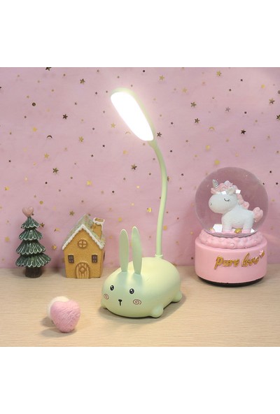 Famelya Akrobatik Şarjlı Tavşan Masa Lambası Yeşil Renk Famelya Akrobatik Şarjlı Tavşan Masa Lambası Yeşil Renk