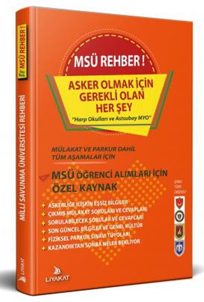 Liyakat Yayınları MSÜ Rehber - 2021 Alımlarına Özel Hazırlık - Rütbeli Asker Olmak İçin Gerekli Olan Her Şey Liyakat Yayınları MSÜ Rehber - 2021 Alımlarına Özel Hazırlık - Rütbeli Asker Olmak İçin Gerekli Olan Her Şey