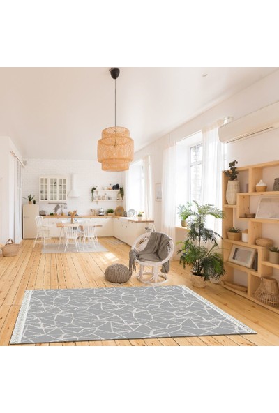 Henge Minimal Dekoratif Bej Desenli Gri Zeminli Modern Baskılı Kilim Henge Minimal Dekoratif Bej Desenli Gri Zeminli Modern Baskılı Kilim