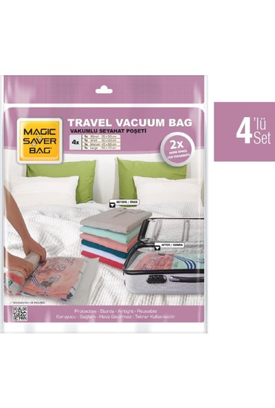 Magıc Saver Bag 4'lü Seyahat Poşeti XS S M L